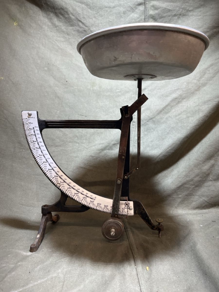 Alte Briefwaage bis 1000g, Email Skala, Model Maul CONCAV (Gebraucht ...