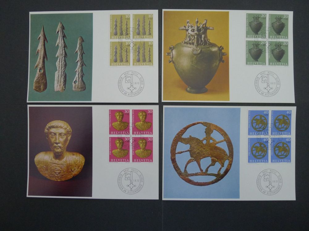 1972 Nr. B154-B157 im 4er Block auf Maximum Karte (Gebraucht) in Dagmersellen für CHF 20 – mit ...