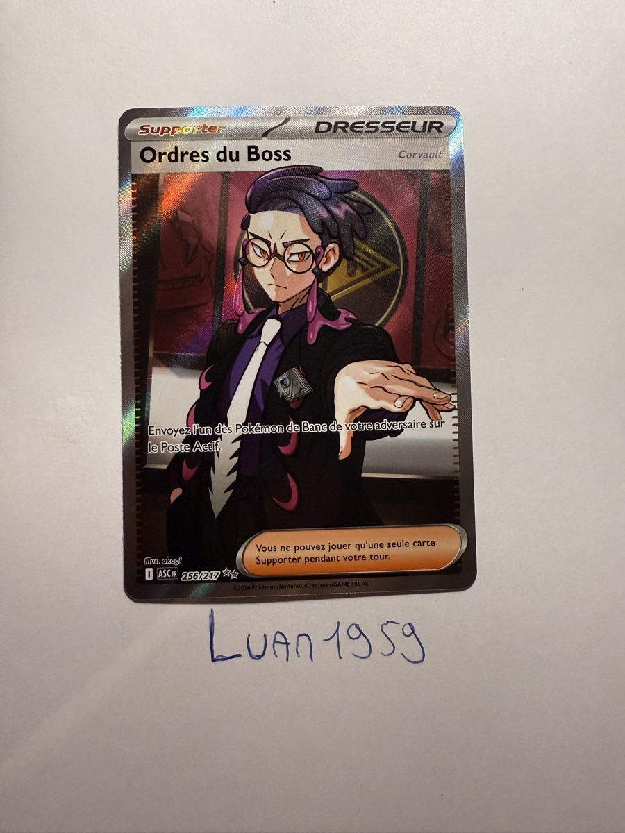 Pokémon Ordres du Boss 256/217 Full Art Sortie de booster (Neuf (Voir ...