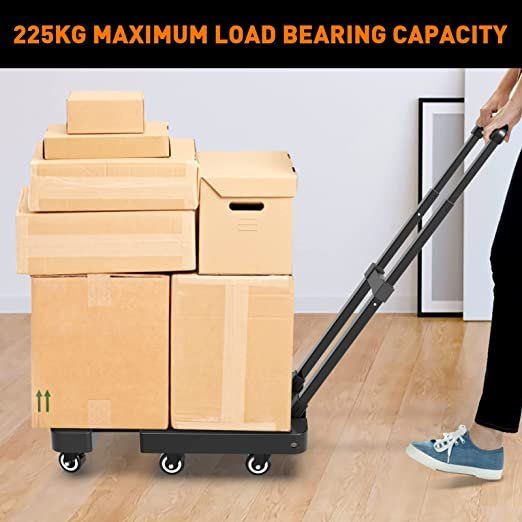 Faltbar Transportwagen - Tragkraft 225KG Gepäckwagen mit 6 R (Neu ...