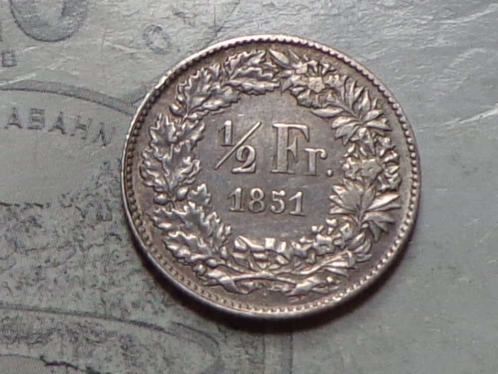 1/2 Fr. 1851 A - Très belle pièce Rare | Kaufen auf Ricardo