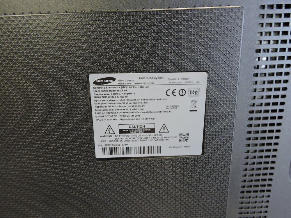 Samsung DB55E 55 Zoll Display (Werbefläche) (Neu (gemäss Beschreibung ...