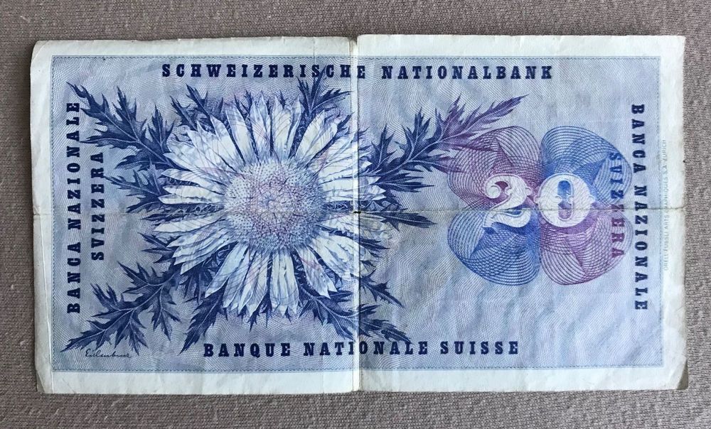 Alte 20er Note 1967 gebraucht, gefaltet | Kaufen auf Ricardo