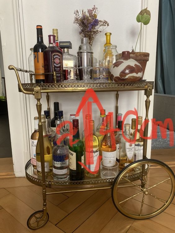 Eleganter Barwagen Gold Vintage 70er 65x43cm | Kaufen auf Ricardo