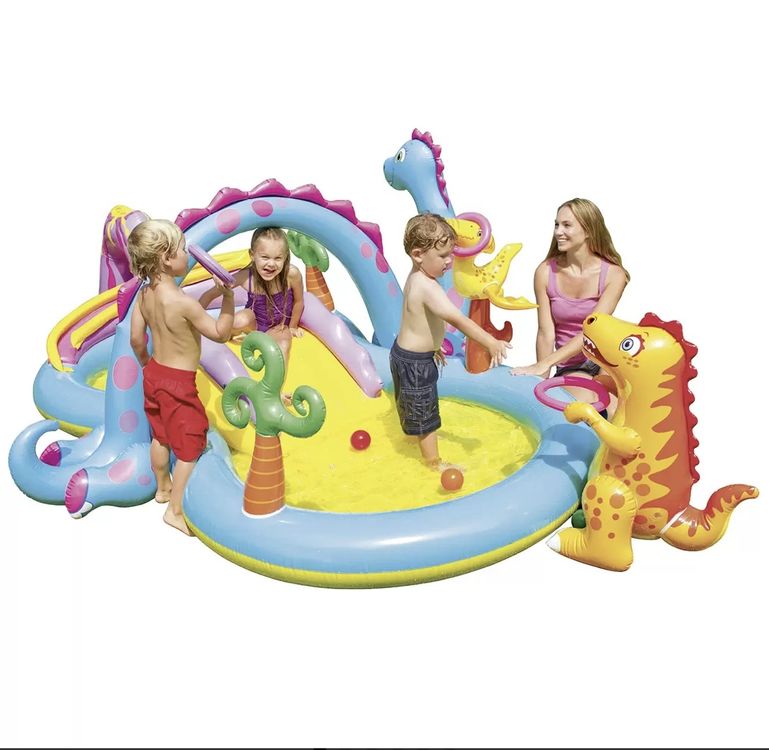 Intex Dinoland Pool, Planschbecken mit Rutsche! Top! (Gebraucht) in ...