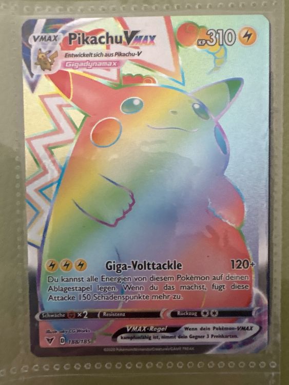 Pikachu Vmax rainbow (Gebraucht) in Wettingen für CHF 85 – mit ...