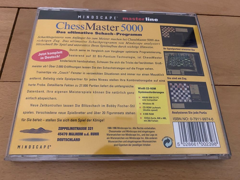 ChessMaster 5000 - PC-Game - Vintage 1995 | Kaufen auf Ricardo