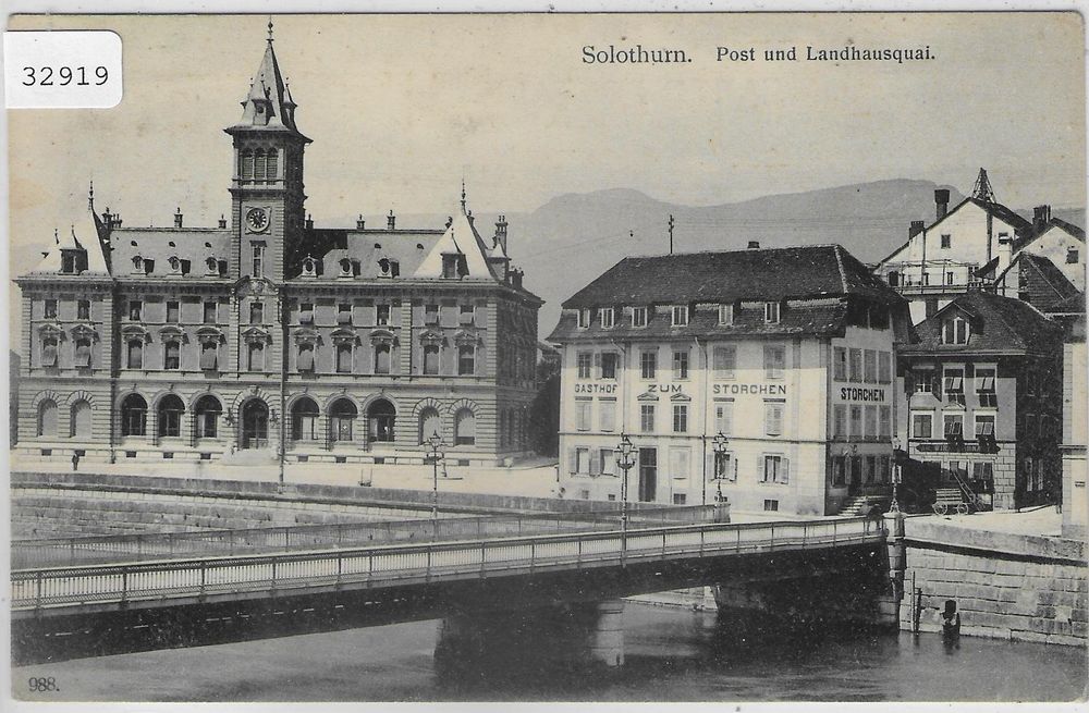 Solothurn - Post und Landhausquai, Gasthof z. Storchen (Gebraucht) in Ettingen für CHF 4 – mit ...