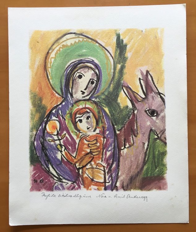Nora Anderegg (1908-2000), Farblithographie, signiert | Kaufen auf Ricardo