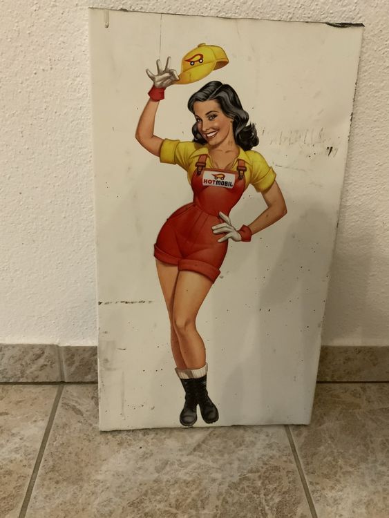 Blechschild Pin Up Girl Werbung HOTMOBIL Oldtimer Retro | Kaufen auf ...