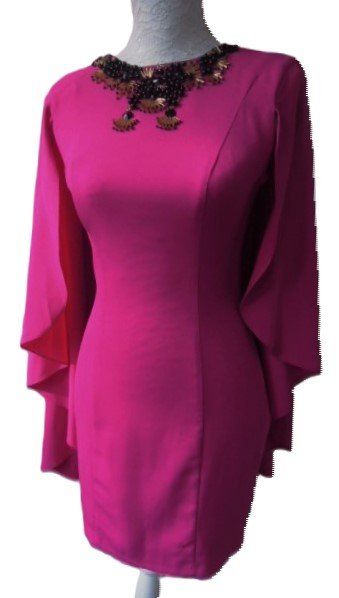 Gr. 34 magenta Stola-Kleid Cocktailkleid von FOREVER UNIQUE (Gebraucht ...