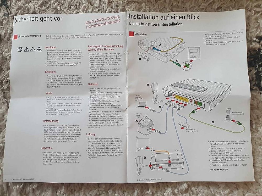 Boardband Router Ethernet Fiber Gateway Modem EG400-R1 V1.2 (Neu und ...