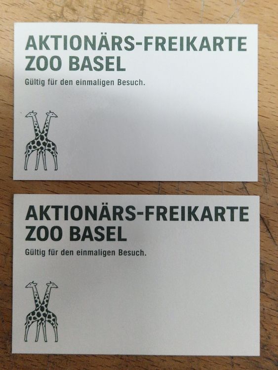 Zoo Basel Eintritte 2x | Kaufen auf Ricardo