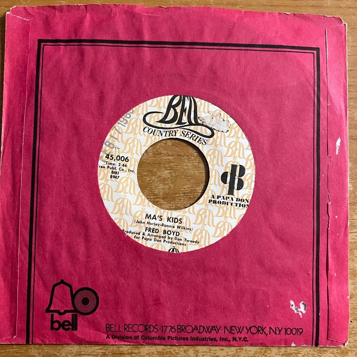 Fred Boyd - Love And Pray For Papa / 1. US-Press. 197? (Gebraucht) in ...