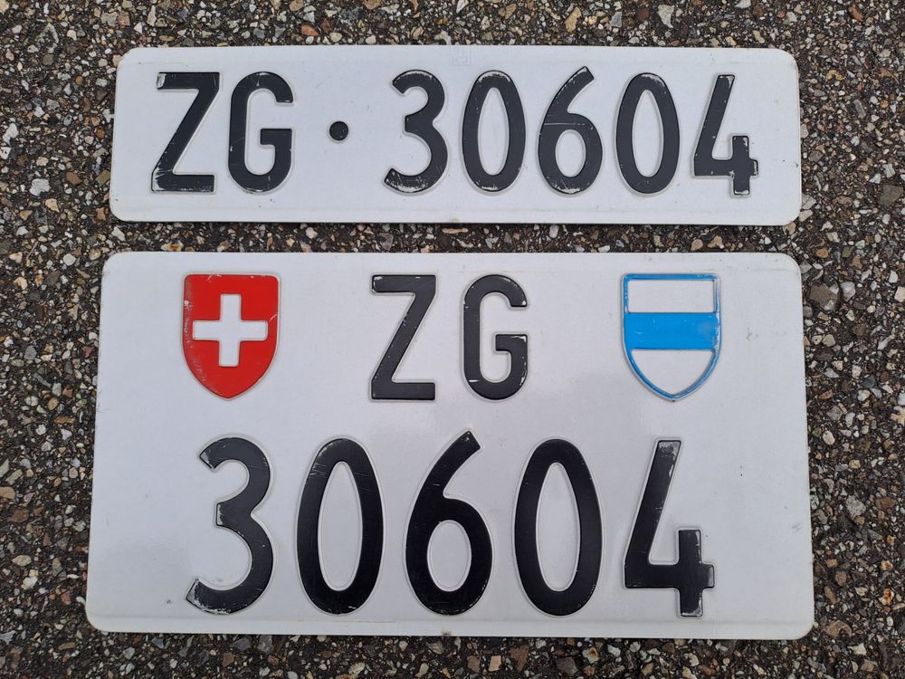 Autonummer Kontrollschild Zug license plate ZG | Kaufen auf Ricardo
