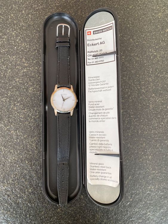 NEU Swiss Watch Uhr, elegant & klassisch, Lederarmband | Kaufen auf Ricardo