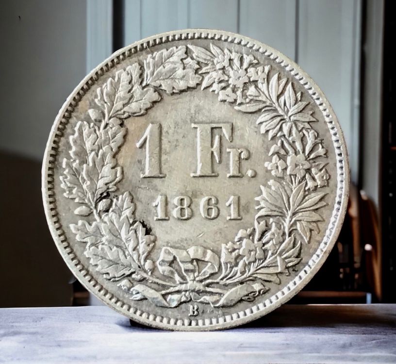 Schweiz 1 Franken Silber Jahrgang 1861 (Gebraucht) in Winterthur für CHF 52 – mit Lieferung auf ...