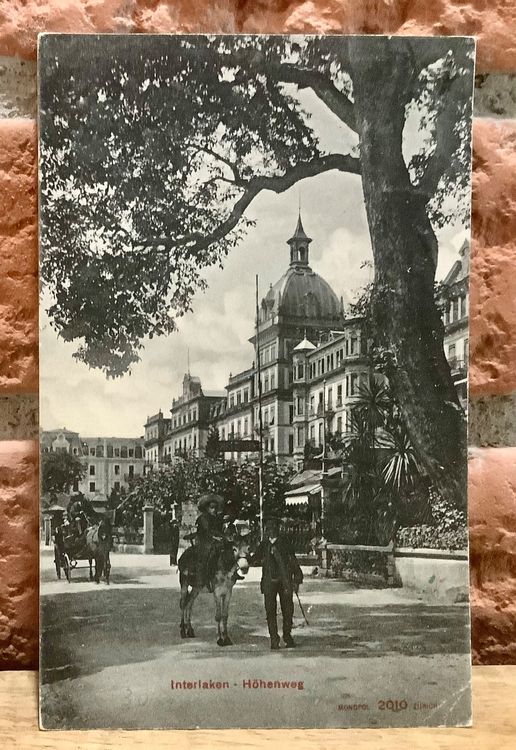 1907 Antike AK - INTERLAKEN Höhenweg - Kutsche belebt (Gebraucht) in Root für CHF 1 – mit ...