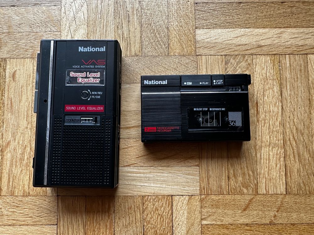 Vintage National mini cassette recorder x2 (Gebraucht) in Epalinges für ...