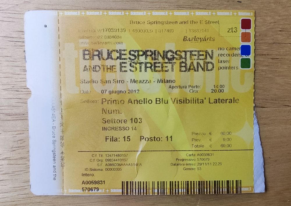 Bruce Springsteen & The E Street Band ticket 07-06-2012 MI | Kaufen auf ...
