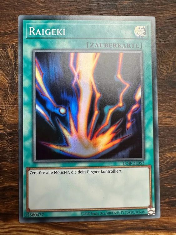 Yu-Gi-Oh Raigeki LOB-DE053 25th. Anniversary Top Zustand DE (Neu und ...