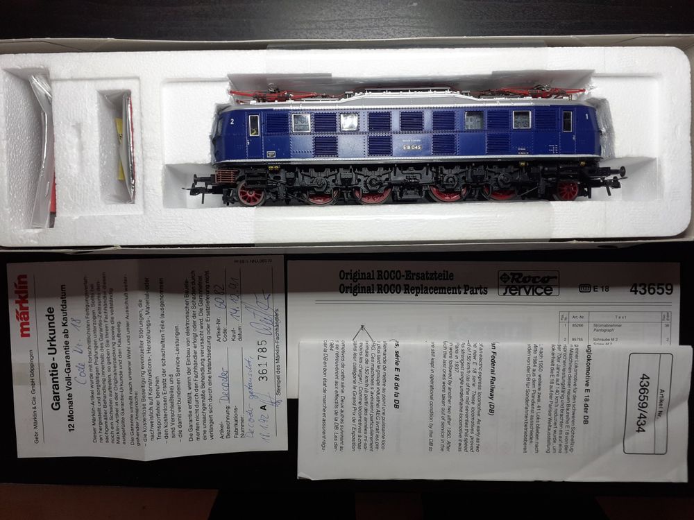 Roco 43659 DB E18 H0 DC Analog mit 2 Liliput Schnellzugwagen | Kaufen ...