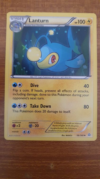 Lanturn 58/160 XY Primal Clash Pokémon | Kaufen auf Ricardo