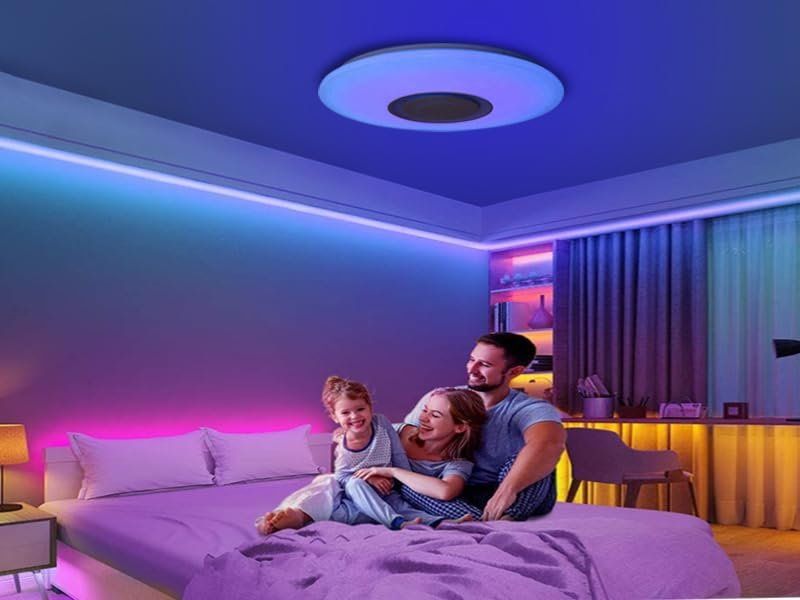 2x LED Deckenlampe mit Bluetooth Lautsprecher💥 Musik 📌 (Neu und ...