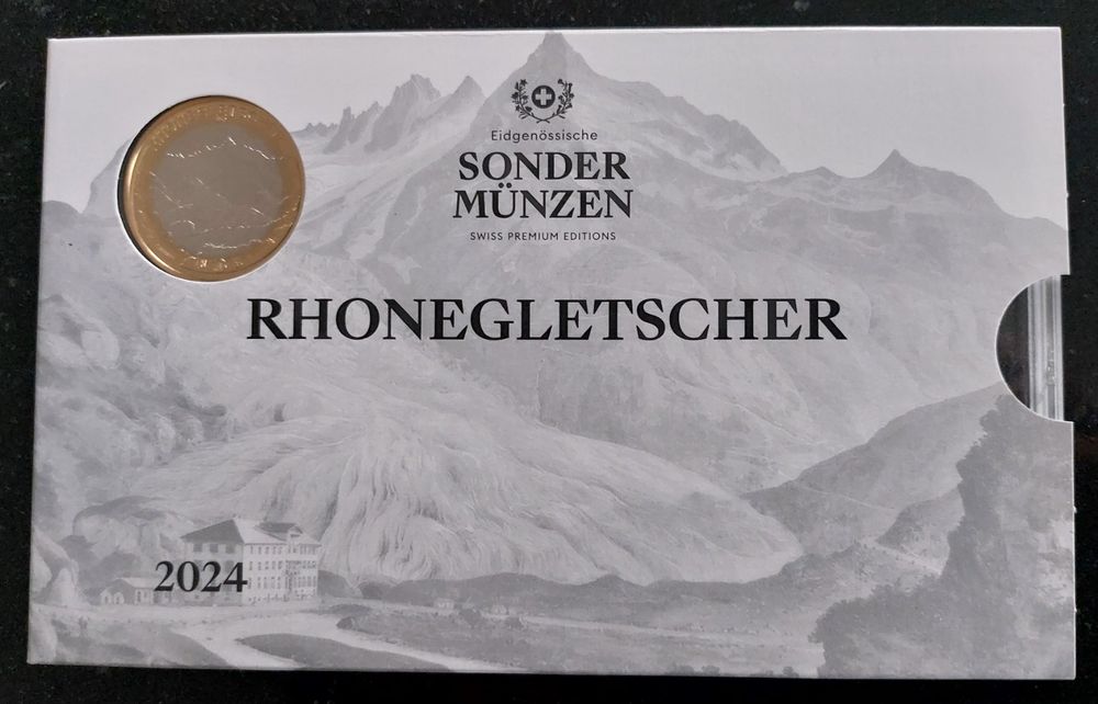 CH - Münzsatz 2024 stgl Rhonegletscher (Neu und originalverpackt) in Arch für CHF 58 – mit ...