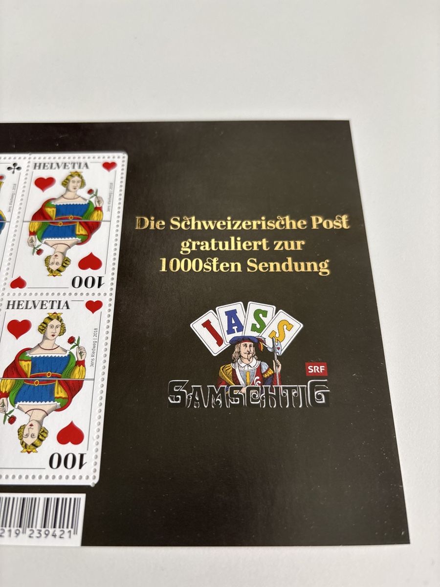 Sonderblock Samschtig Jass 1000 Rappen 2025 Limited Edition | Kaufen auf Ricardo