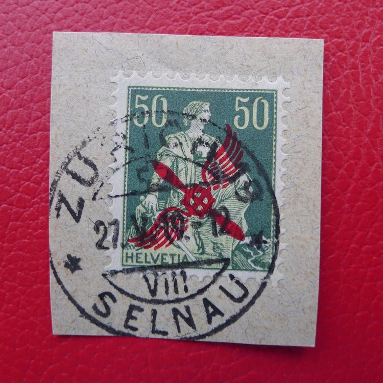 1919, F2 fehlerfrei von ZÜRICH SELNAU, Kat 200.-+ Briefstück (Gebraucht ...