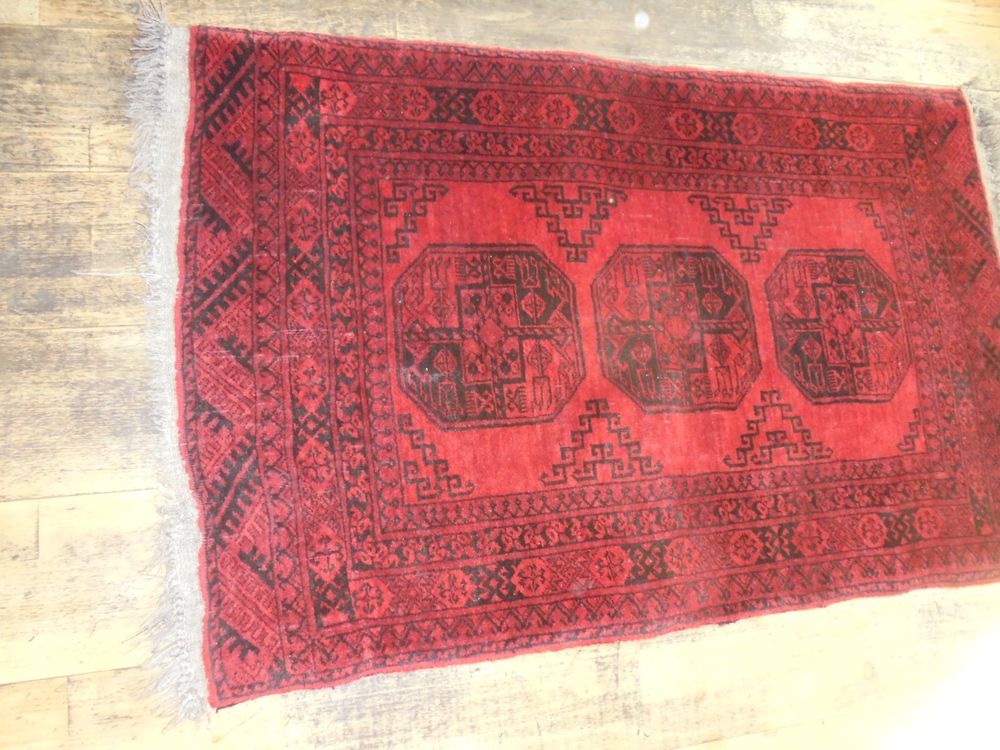 Roter Vintage Teppich, echter Orientteppich guter Zustand (Gebraucht ...