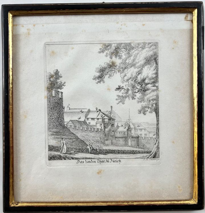 Antike Zürich Stich Echtgoldrahmen (Gebraucht) in Neuhausen am Rheinfall für CHF 15 – mit ...