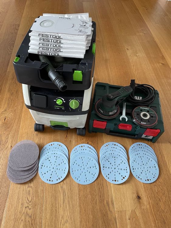 Festool Absaugmobil MIDI + Metabo Schleifer SXE 150-5,0 BL (Gebraucht ...