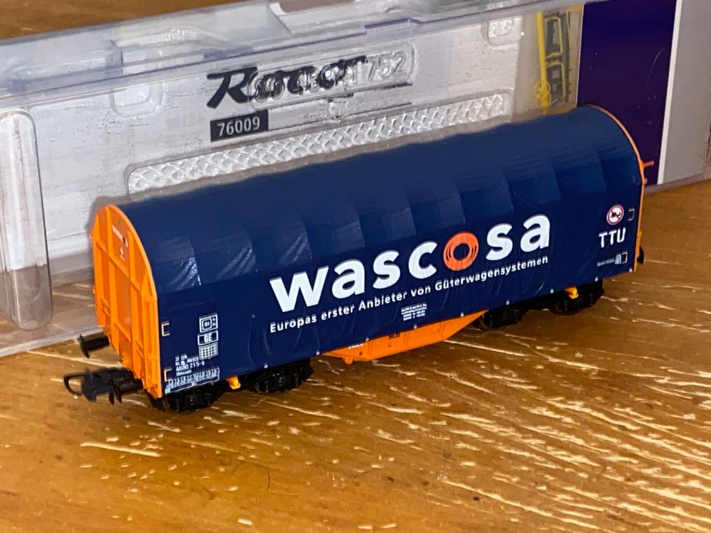 AEMA 101277-39 H0/DC Roco 76009C Wascosa Schiebeplanenwagen (Neu und ...