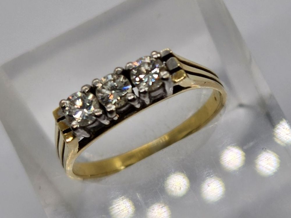 Diamantring Gold 585, Gr. 58-59 Eleganter Vintage Ring! (Gebraucht) in ...