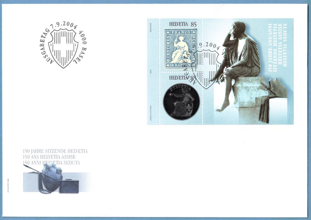 2004 FDC 150 Jahre Sitzende Helvetia | Kaufen auf Ricardo