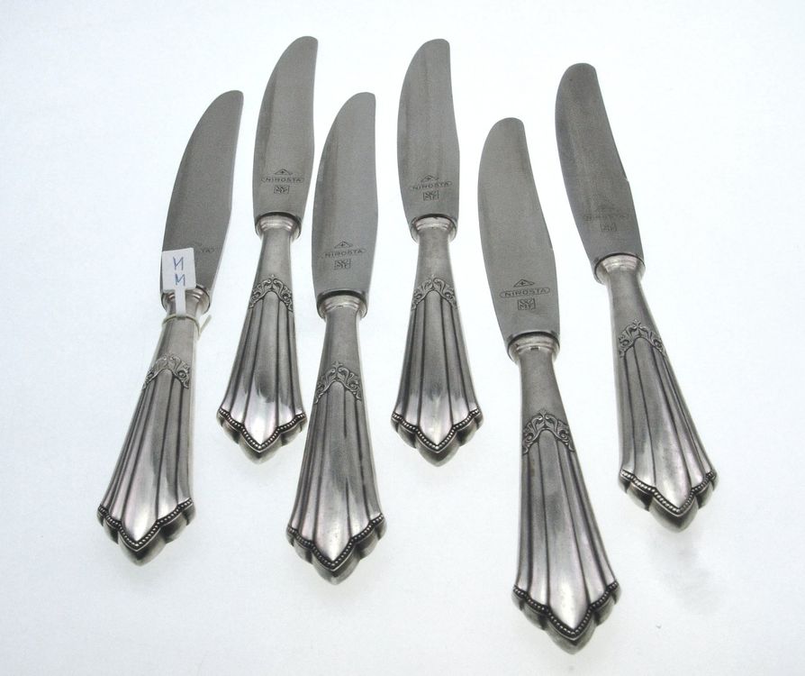 6 WMF 900 Fächer Menu- Hauptgangmesser versilbert (1A) (Gebraucht) in ...