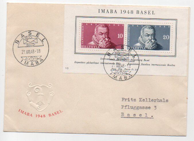 Schweiz IMABA Block auf Brief FDC cat. 120.-- | Kaufen auf Ricardo