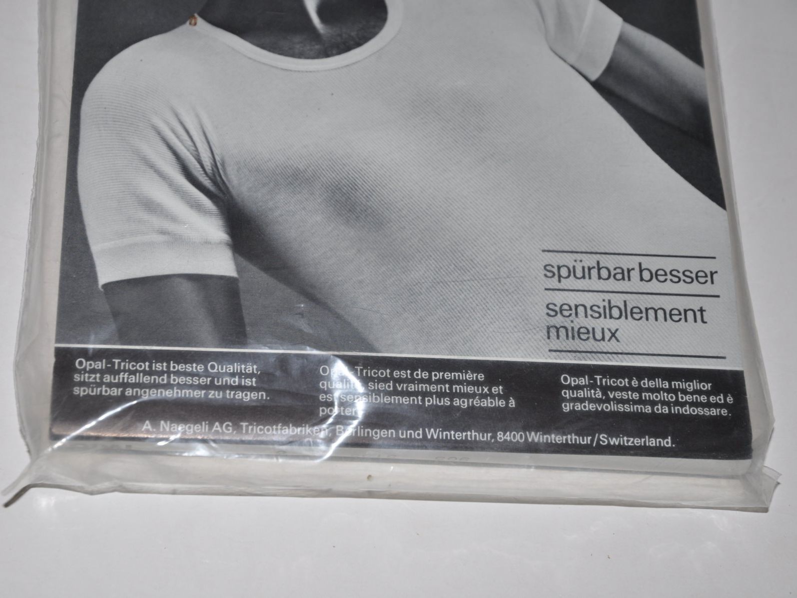 Opal Tricot Herren Unterhemd kurz Arm, Gr. 6 (52/54, L), neu (Neu und ...