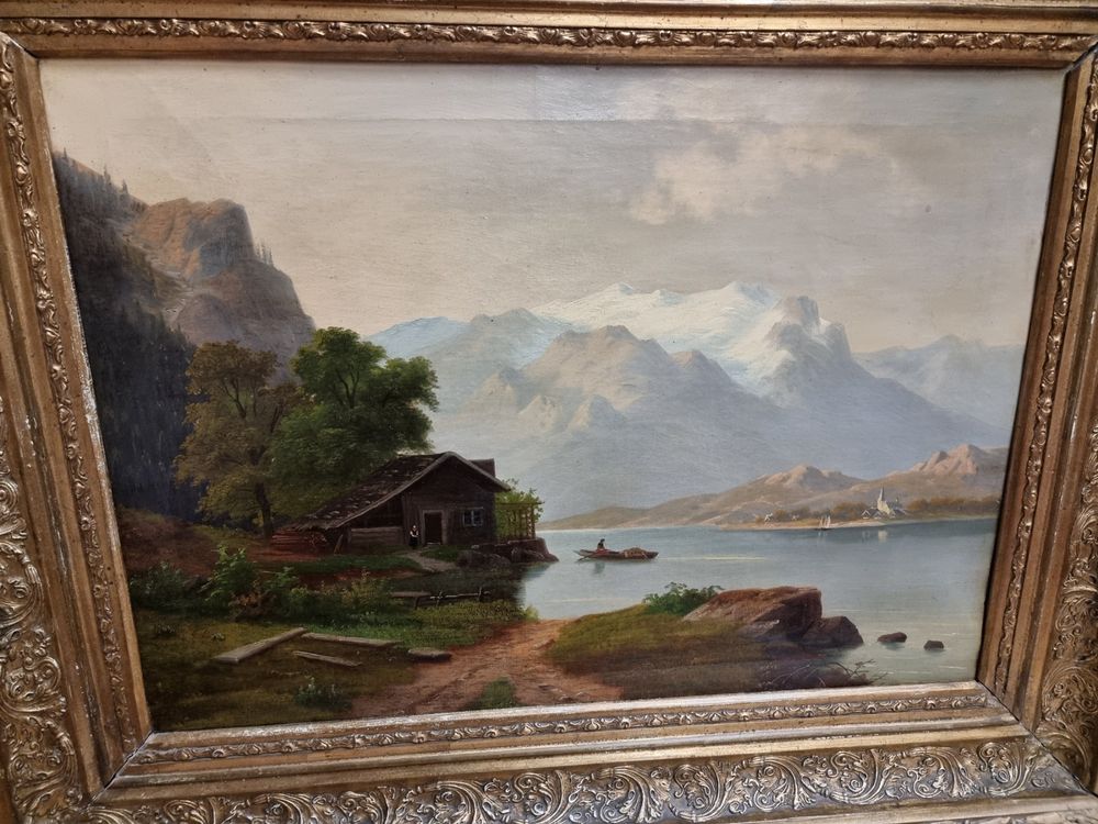Antiker Ölbild Seelandschaft Innertschweiz (Gebraucht) in Olten für CHF 53 – nur Abholung auf ...