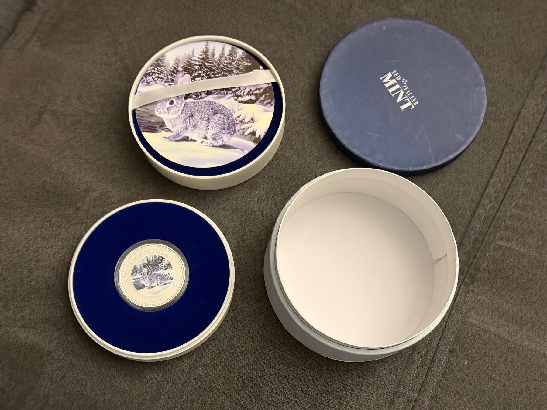 ⭐ 1 OZ RABBIT Lunar Year Silber Proof Münze Pitcairn Island (Neu und ...