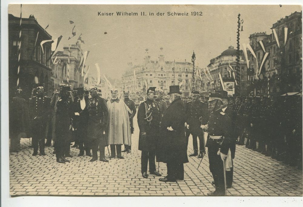 AK 1912 Kaiser Wilhelm in der Schweiz, verso Abrieb | Kaufen auf Ricardo
