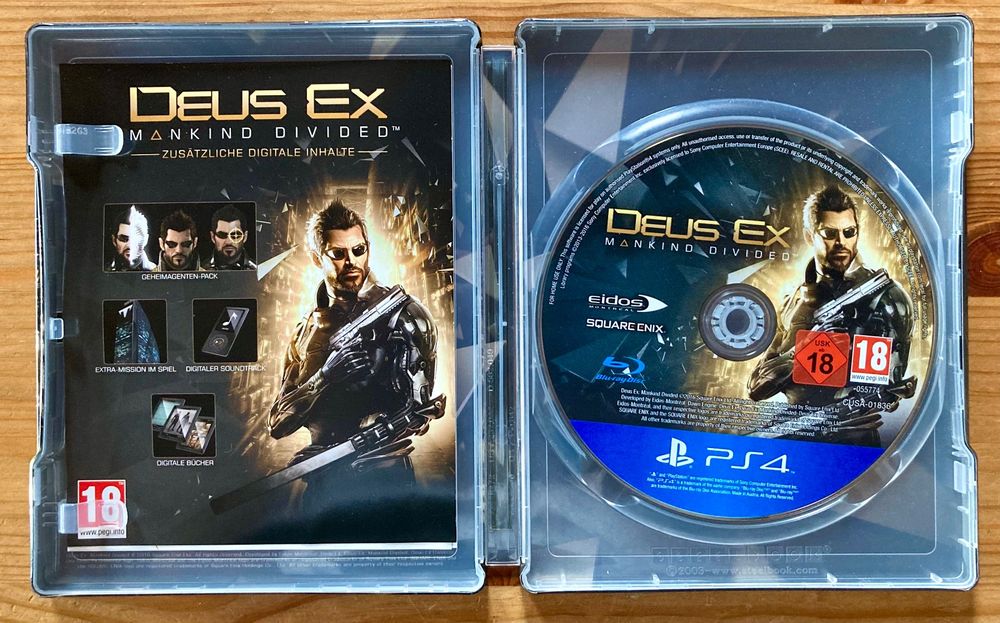 Deus Ex: Mankind Divided (Day One Edition / Steelbook) - PS4 (Neu ...