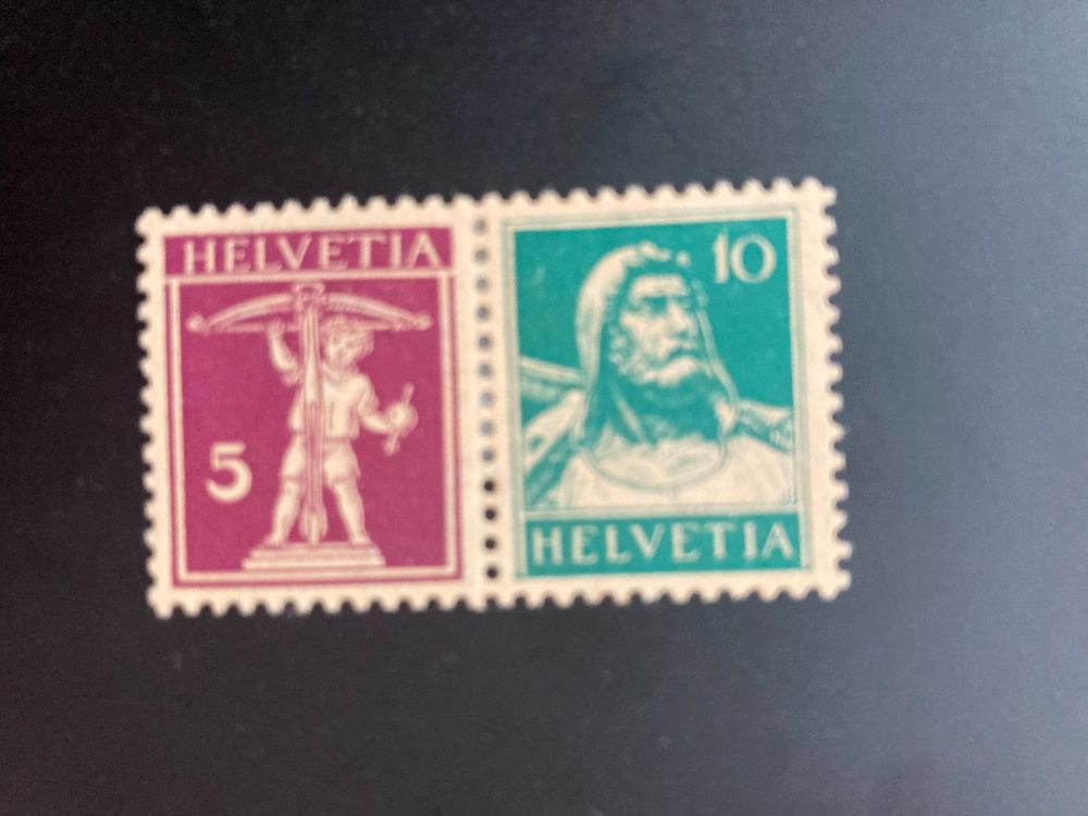 Schweiz 1927 Zusammenhängende 5 Knabe 10 Tell | Kaufen auf Ricardo