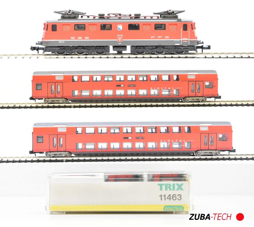 Minitrix 11463 Zugset 3-tlg SZU/SBB N GS Analog mit OVP (Gebraucht) in ...