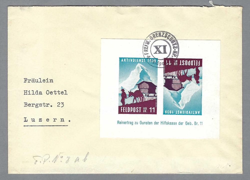 II WK, KEHRDRUCK-BÖGLI FP GEB.BR.11, BRIEF | Kaufen auf Ricardo