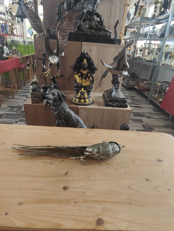 DEKO -FASAN AUS METALL VINTAGE LOOK 43 CM ,TOP ZUSTAND | Kaufen auf Ricardo