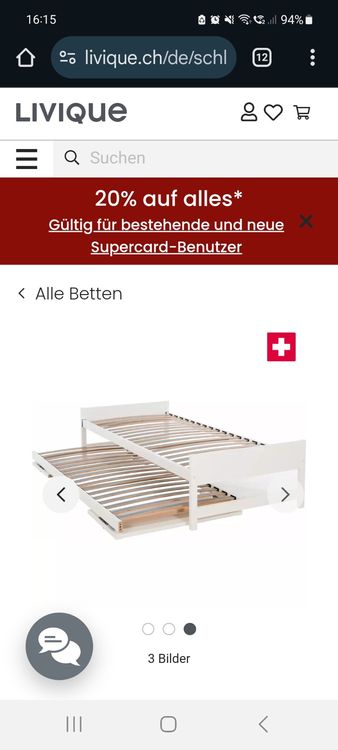 Abholung im Wallis: Hasena Bett Lido (Ausziehbett) (Gebraucht) in Biel ...