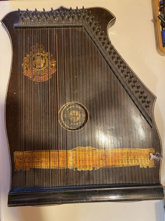 Antike Zither "Kronen Zither Arion" mit 16 Noten ca. 1900 (Gebraucht ...